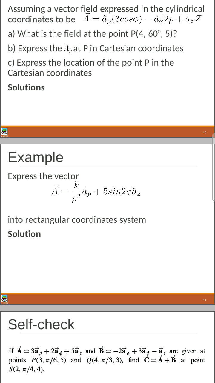 Solved Assuming a vector field expressed in the cylindrical | Chegg.com