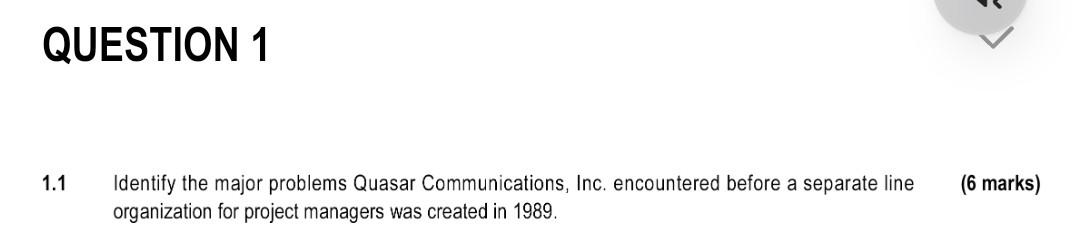 Solved Quasar Communications, Inc. Quasar Communications, | Chegg.com