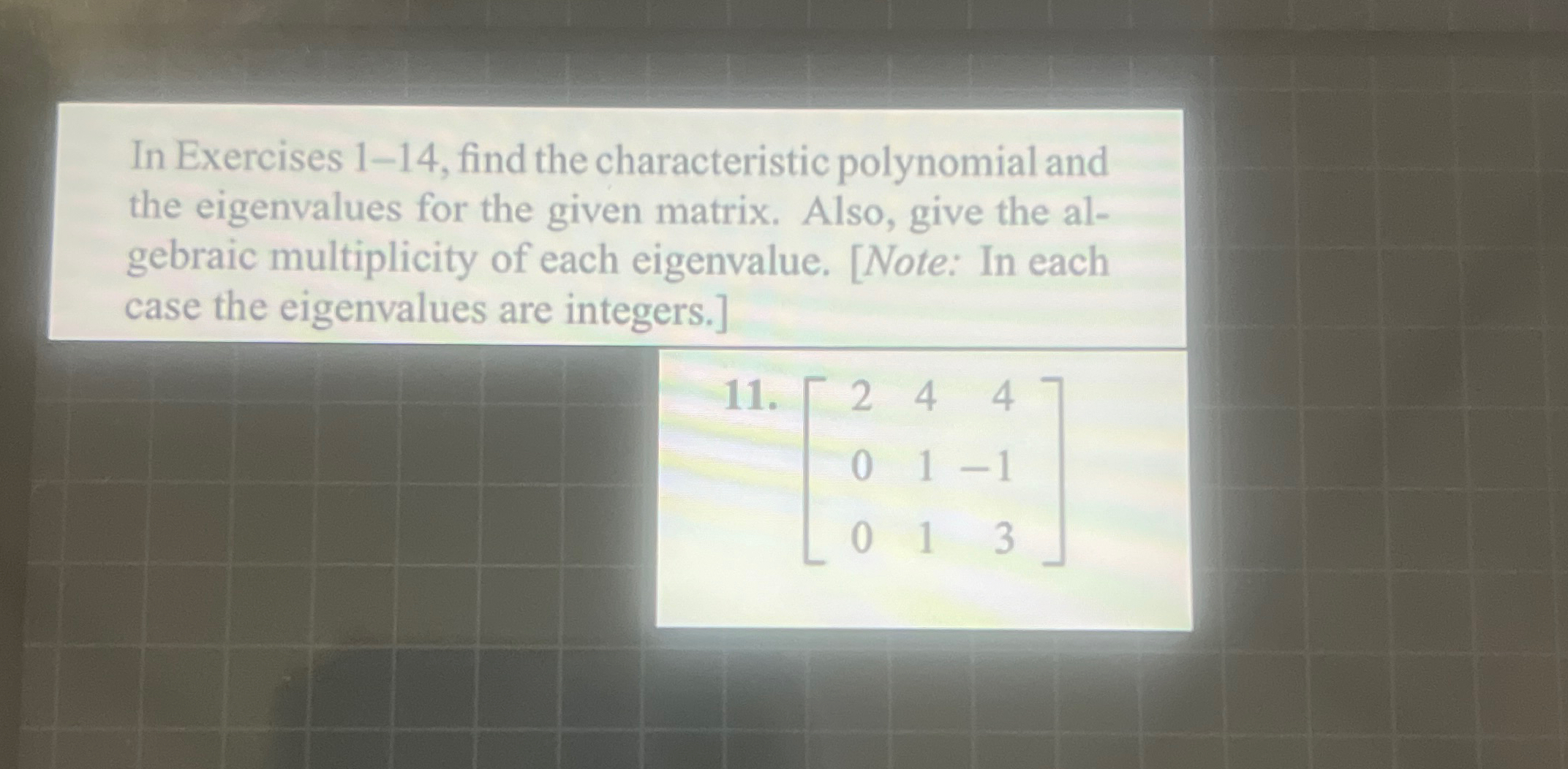 Solved In Exercises 1-14, ﻿find the characteristic | Chegg.com