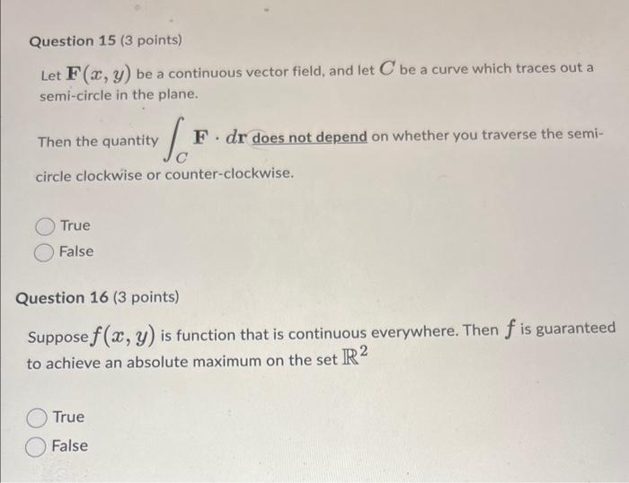 Solved Let F(x,y) be a continuous vector field, and let C be | Chegg.com