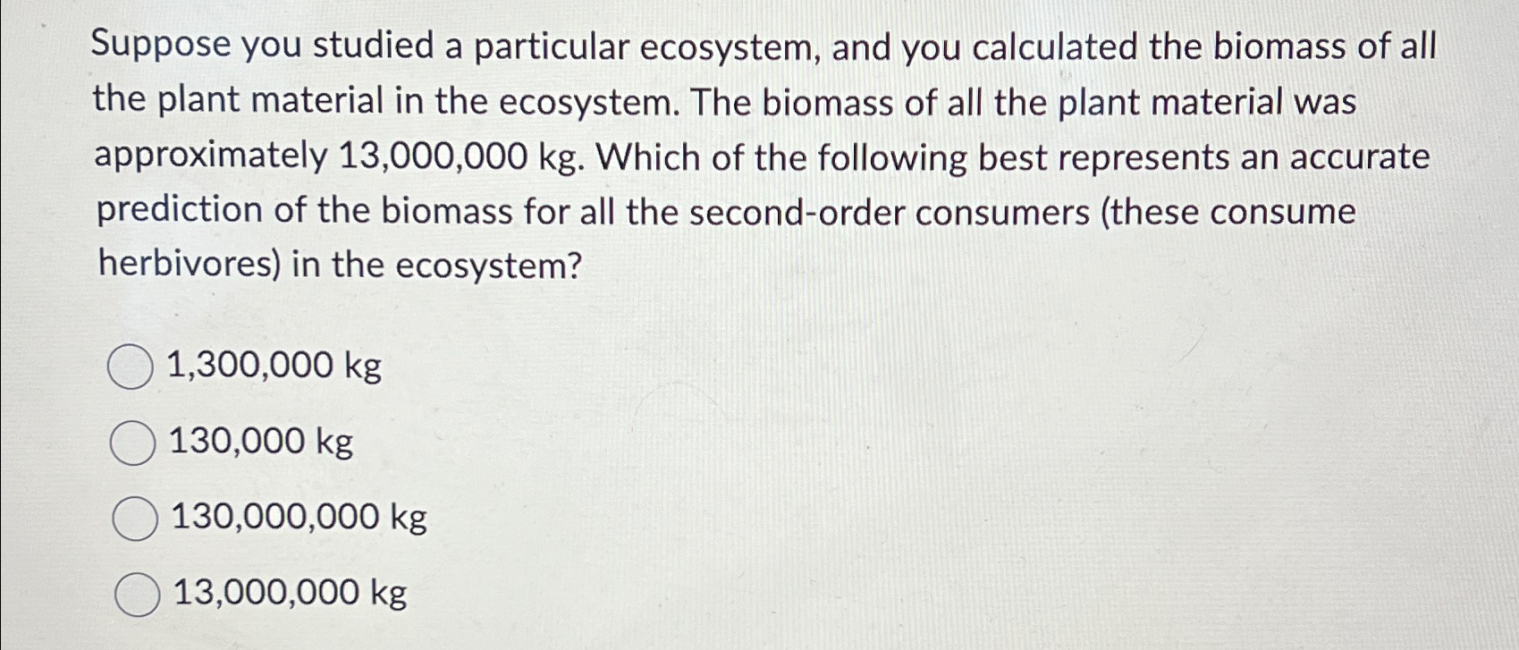 Solved Suppose you studied a particular ecosystem, and you | Chegg.com