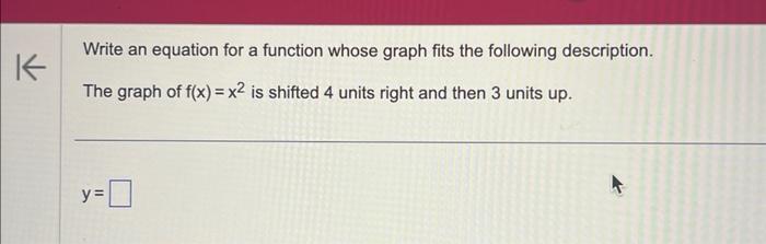 Solved Write an equation for a function whose graph fits the | Chegg.com