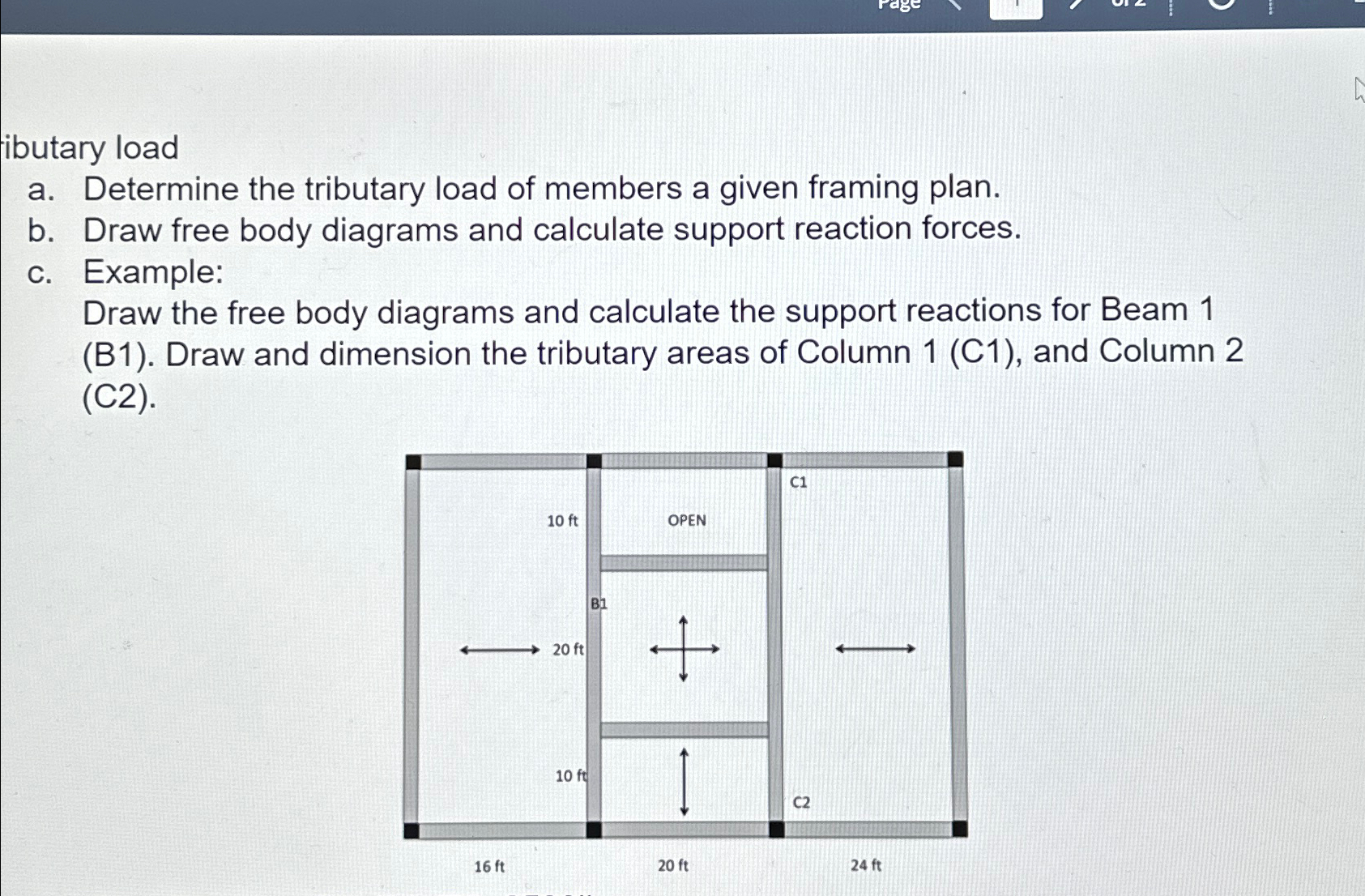 Solved ibutary loada. ﻿Determine the tributary load of | Chegg.com