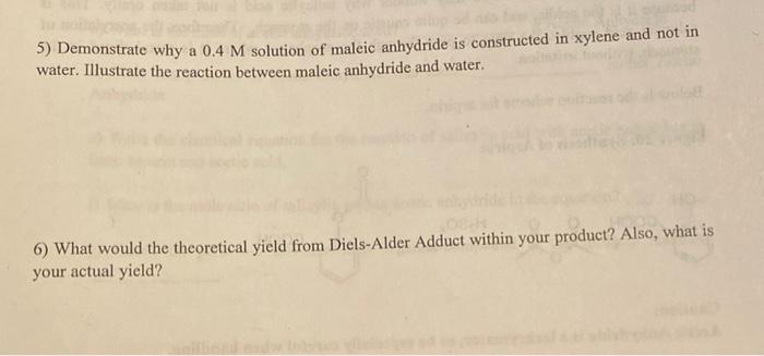 Solved 5) Demonstrate why a 0.4 M solution of maleic | Chegg.com