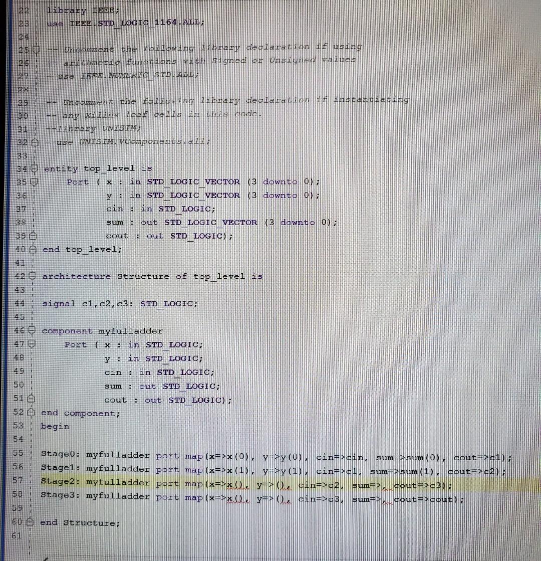 Solved library IEEE; use IEEE.STD_LOGIC_1164.ALL; -. | Chegg.com