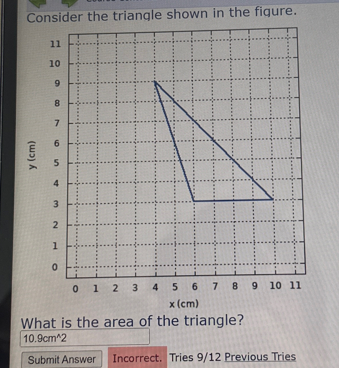 Consider the triangle shown in the figure.What is the | Chegg.com