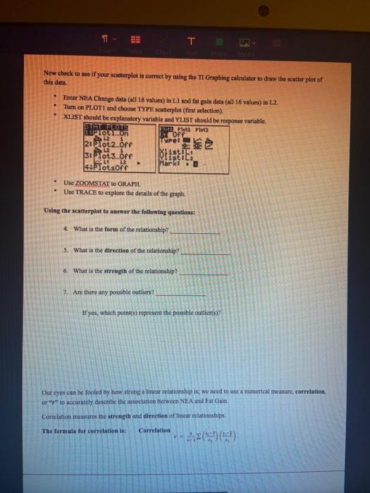 Solved T STAT 1350: Elementary Statistics Correlation and | Chegg.com