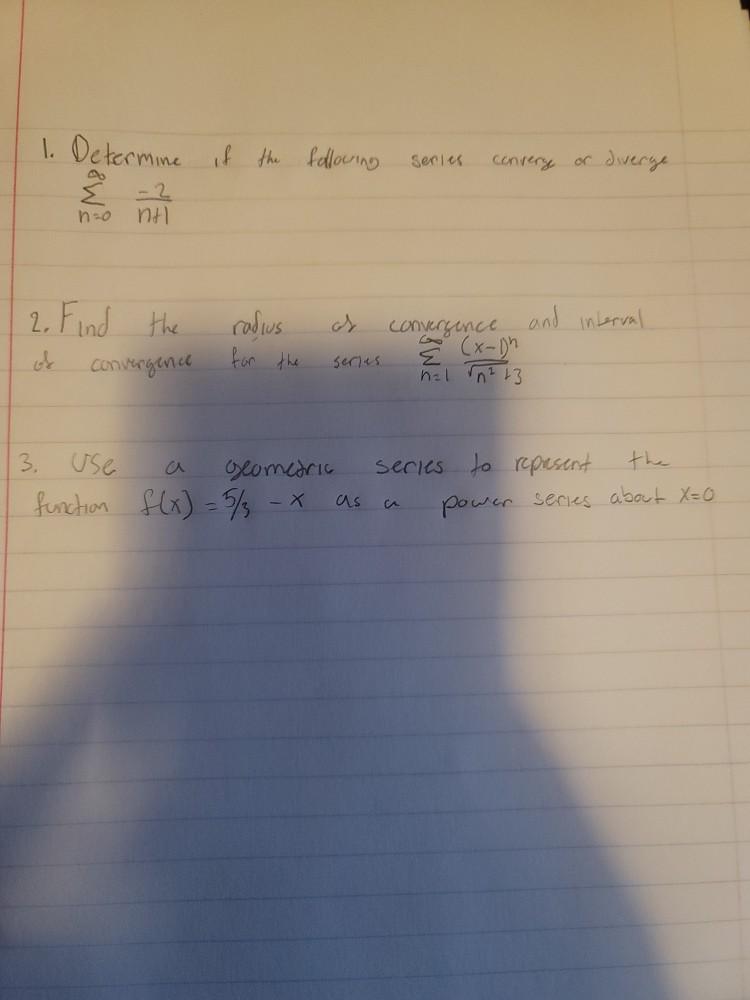 Solved 1. Determine if the following series convery or | Chegg.com Solved 1. Determine if the following series convery or | Chegg.com
