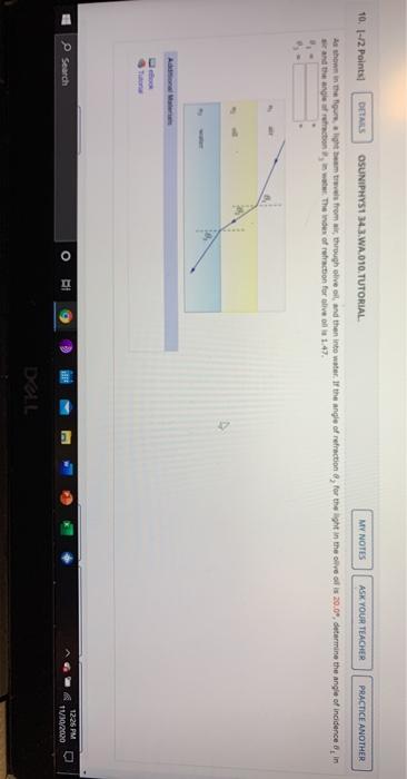 Solved 10. 1-/2. Points DETAILS OSUNIPHYS1 343 WA.016, | Chegg.com Solved 10. 1-/2. Points DETAILS OSUNIPHYS1 343 WA.016, | Chegg.com