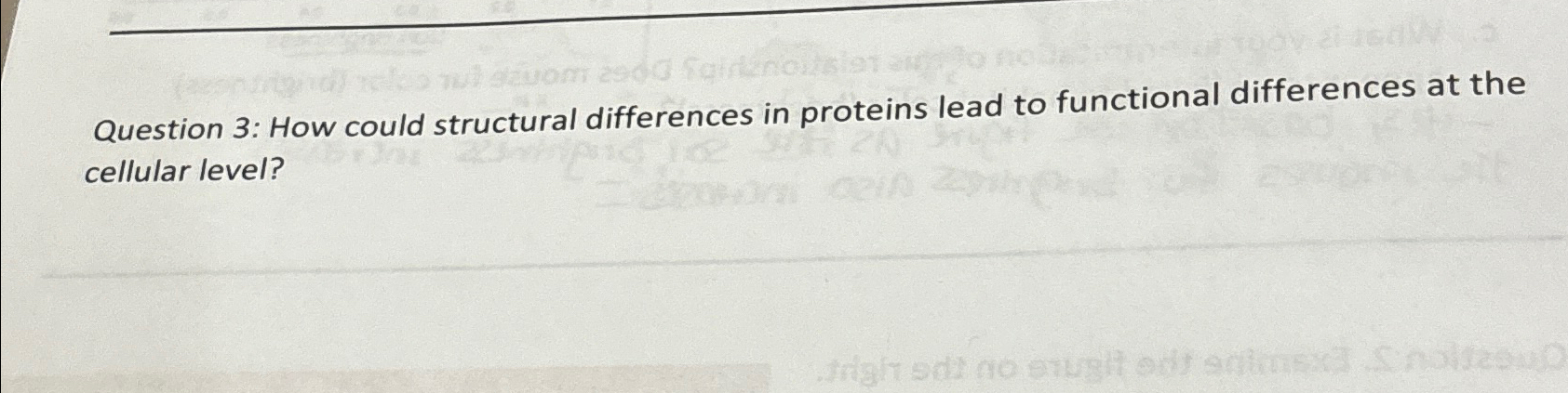 Solved Question 3: How could structural differences in | Chegg.com