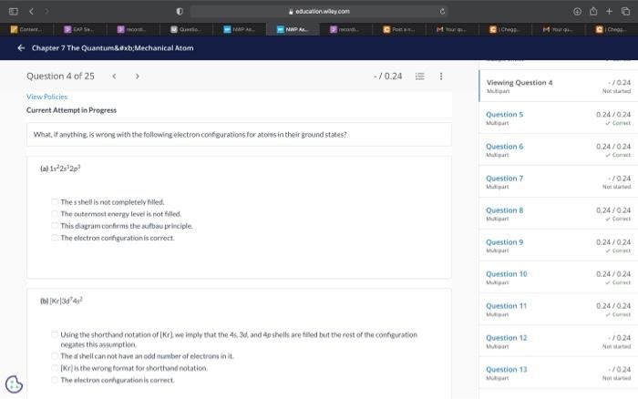 Solved What, it anything. Is wong with the following | Chegg.com