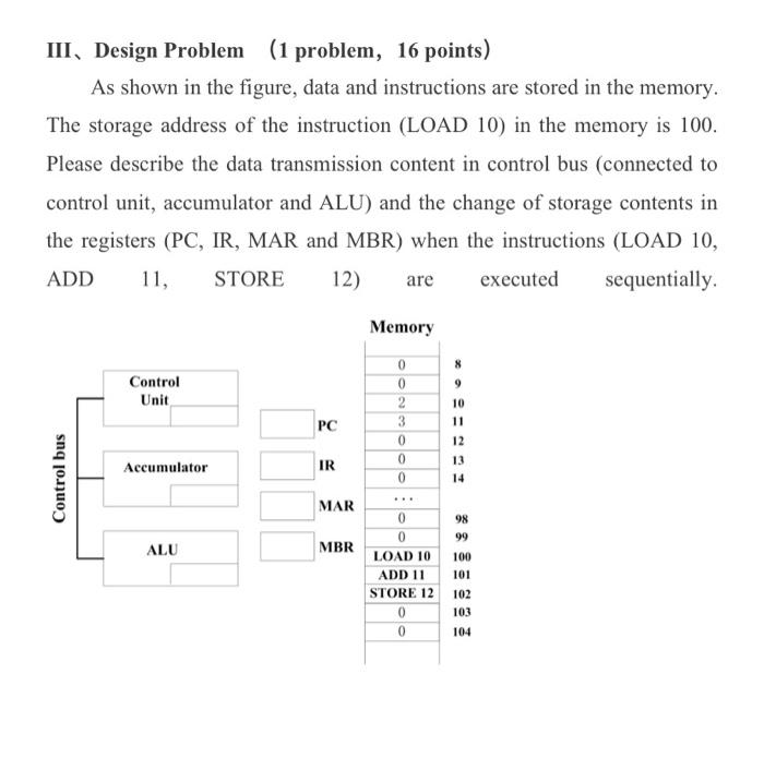 Solved Iii、design Problem 1 Problem 16 Points As Shown In 7371