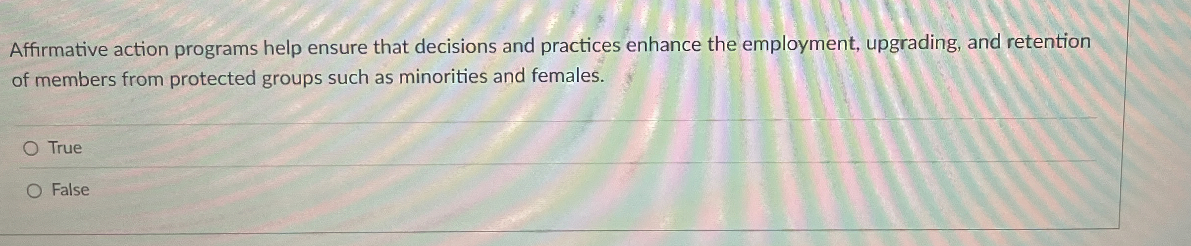 Solved Affirmative action programs help ensure that | Chegg.com