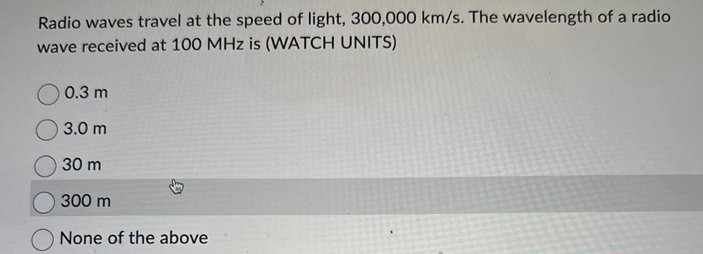 Solved Radio waves travel at the speed of light, 300,000kms. | Chegg.com