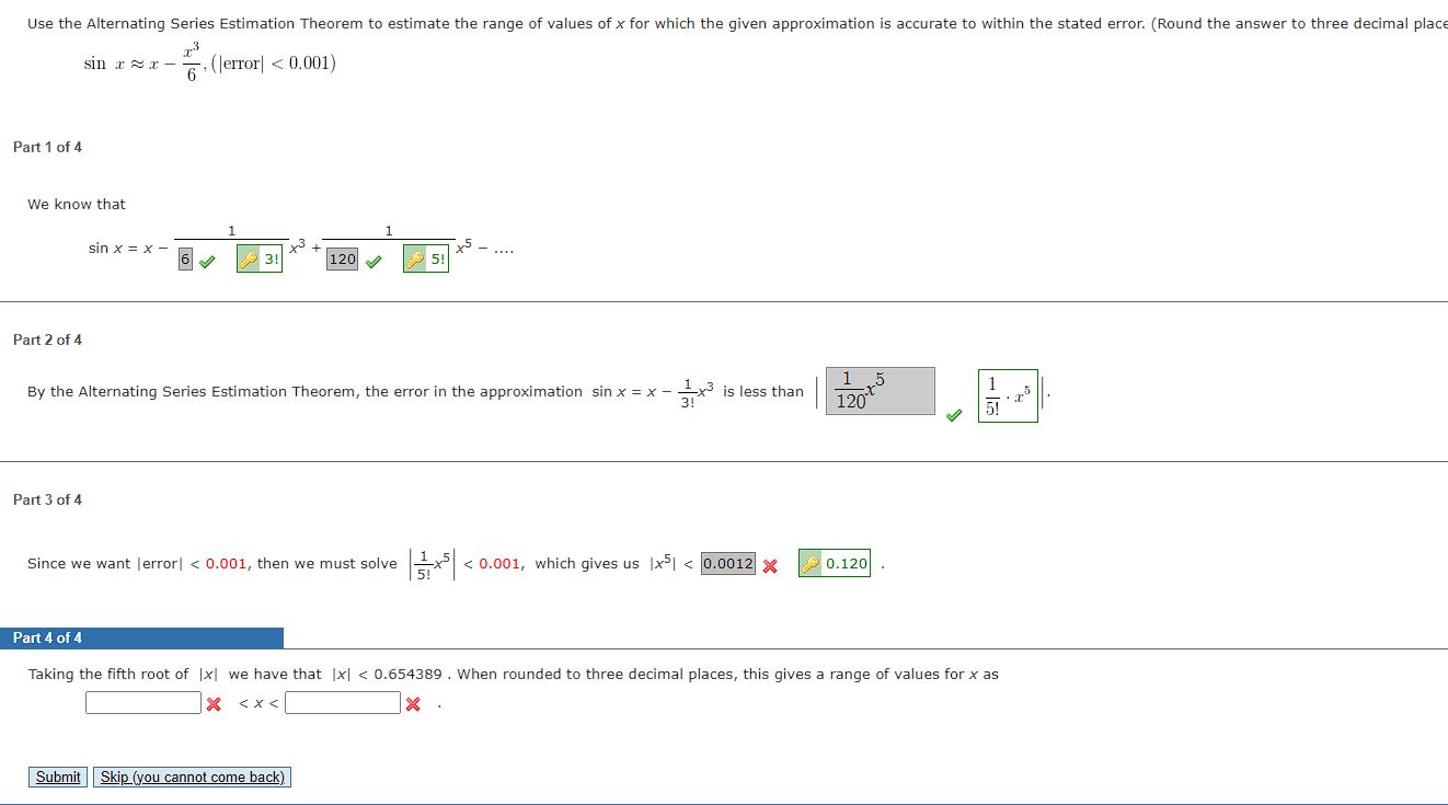 Solved Use the Alternating Series Estimation Theorem to | Chegg.com