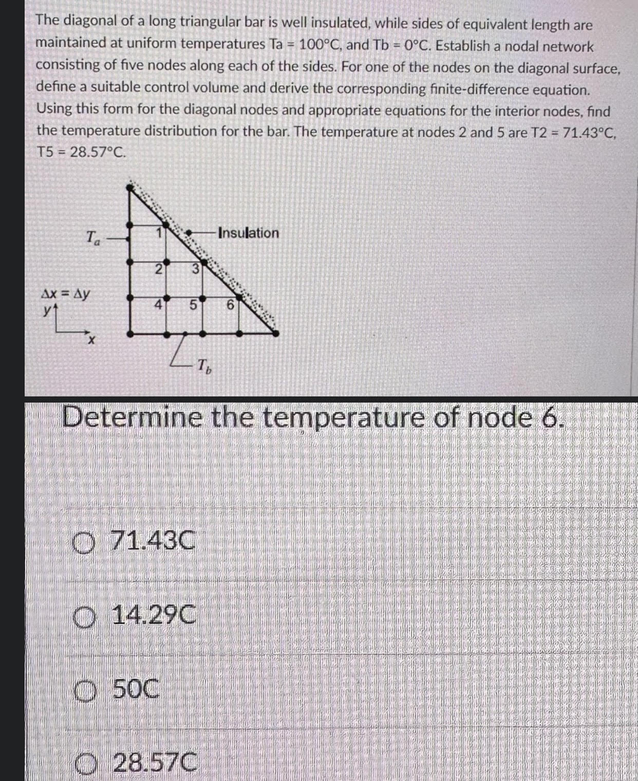 Solved Determine the temperature of node | Chegg.com