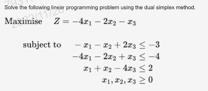 Solved Solve the following linear programming problem using | Chegg.com