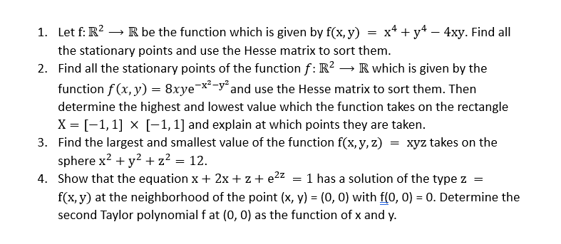 Solved Let f:R2→R ﻿be the function which is given by | Chegg.com