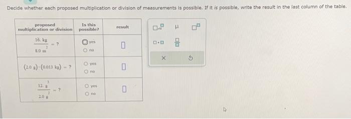 Solved Decide whether each proposed multiplication or | Chegg.com