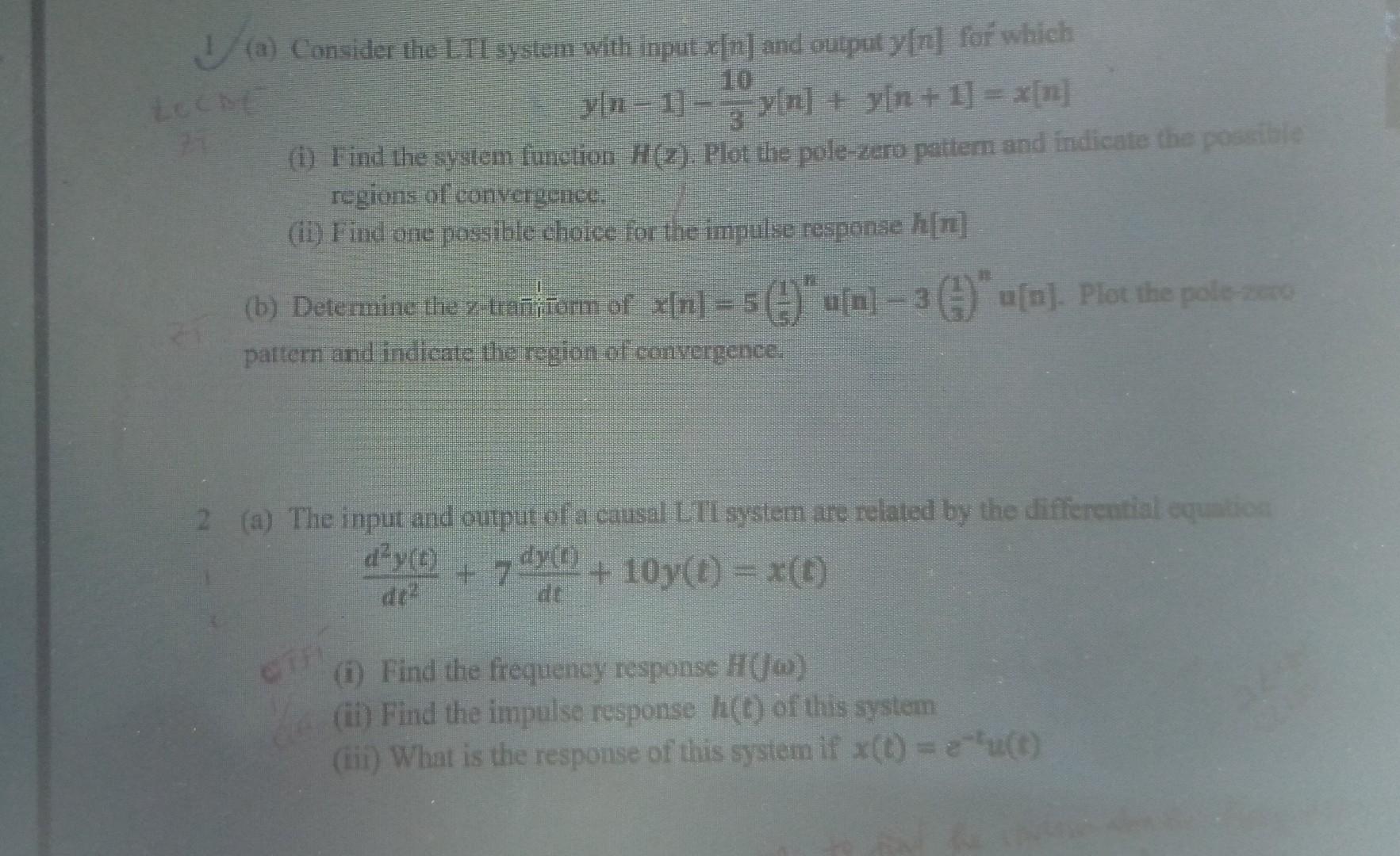 Solved (a) Consider the LTI system with input x[n] and | Chegg.com