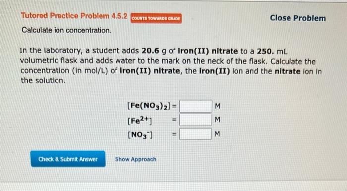 Solved Tutored Practice Problem 4.5.2 COUNTS TOWARDS CRADE | Chegg.com