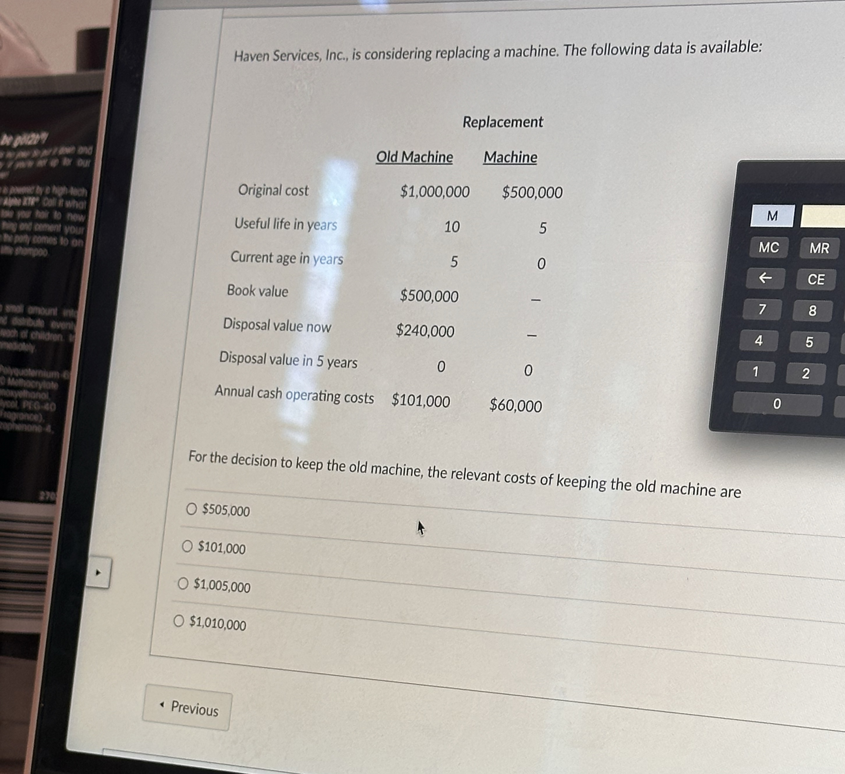 Solved Haven Services, Inc., is considering replacing a | Chegg.com