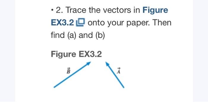 -2. Trace the vectors in Figure EX3.2। onto your | Chegg.com