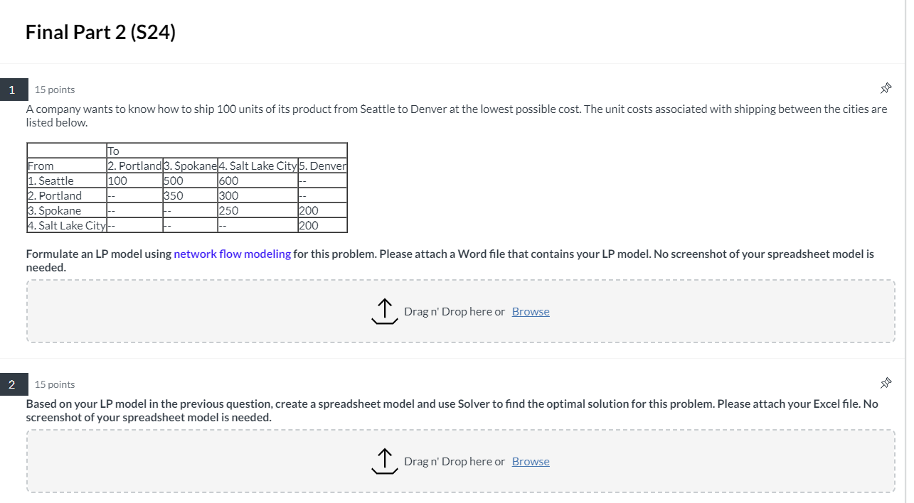 Solved Based on your LP model in the previous question, | Chegg.com