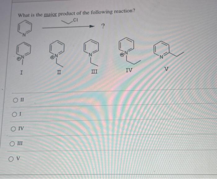 Solved What is the major product of the following reaction? | Chegg.com