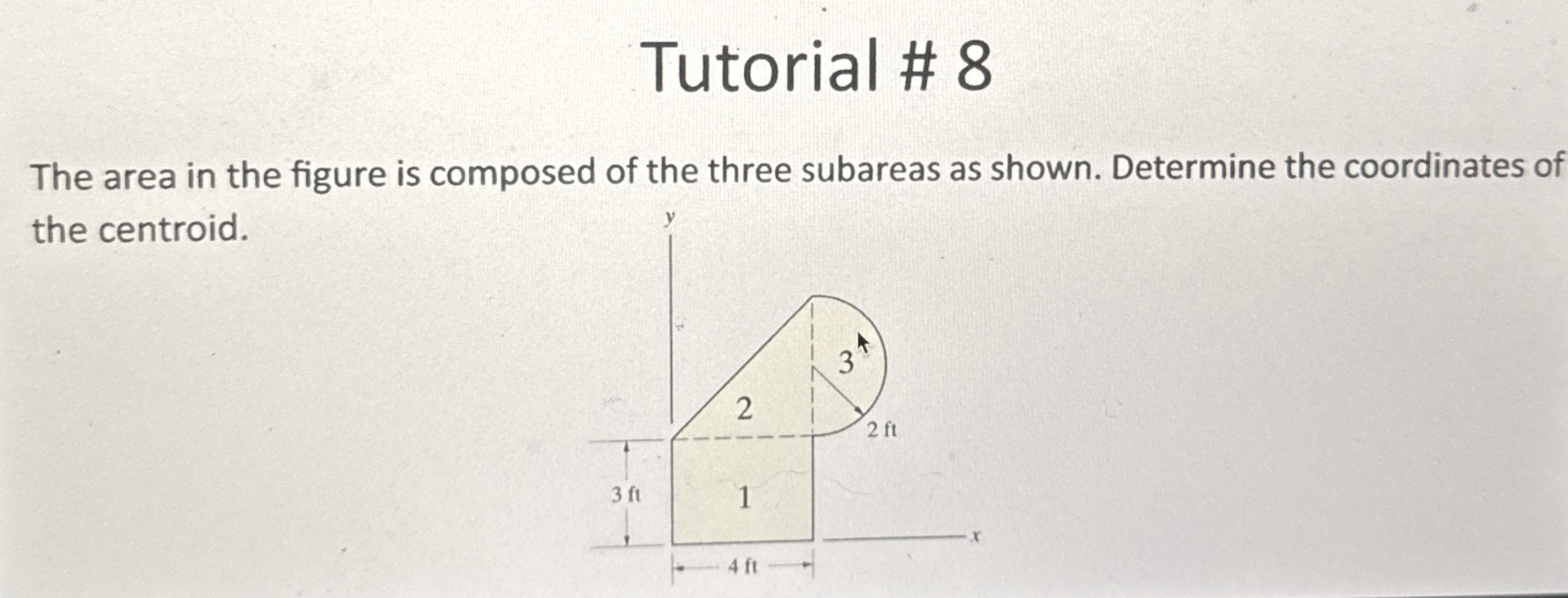Solved by an EXPERT Tutorial # 8The area in the figure is composed of ...