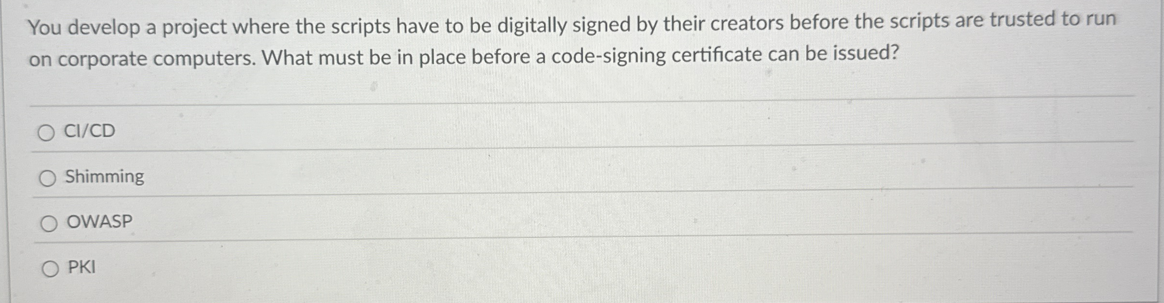 Solved You develop a project where the scripts have to be | Chegg.com