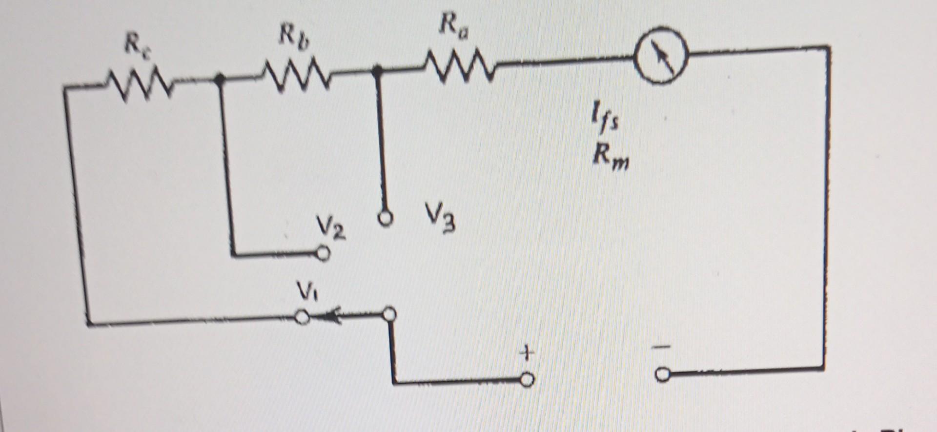 Solved Find the value of Ra, Rb, Rc with a value of V1 = | Chegg.com