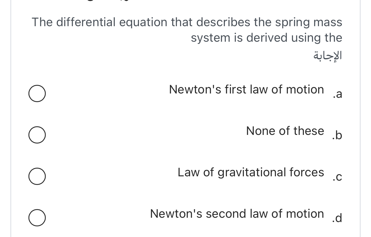 Solved The differential equation that describes the spring | Chegg.com