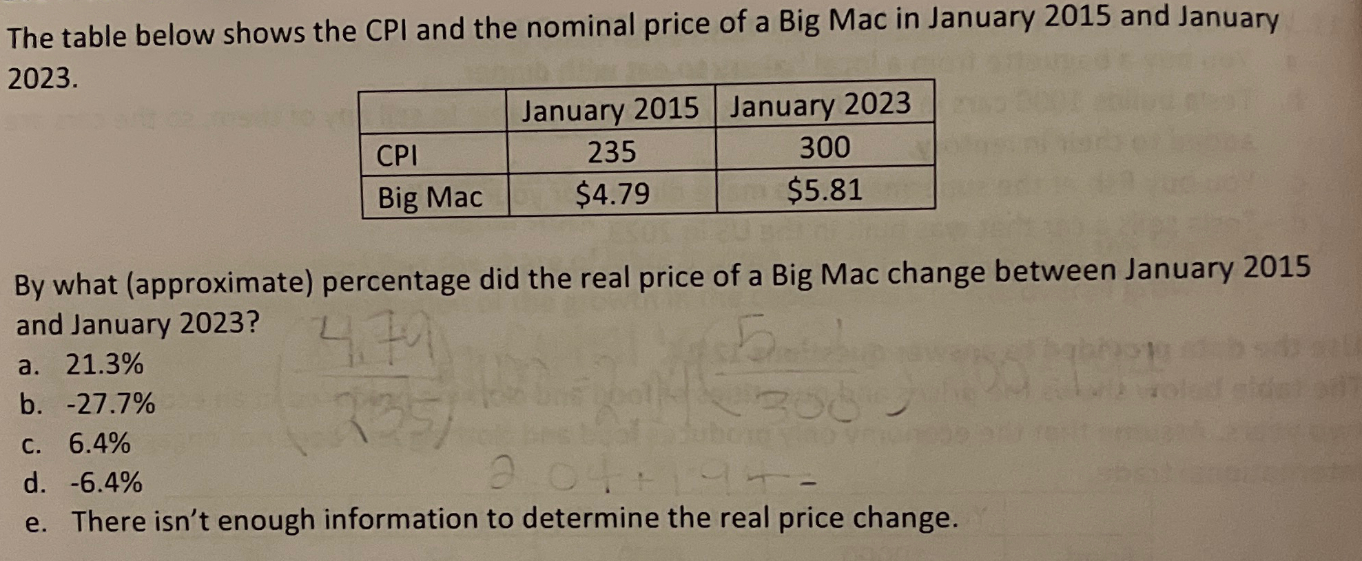 Solved The table below shows the CPI and the nominal price | Chegg.com