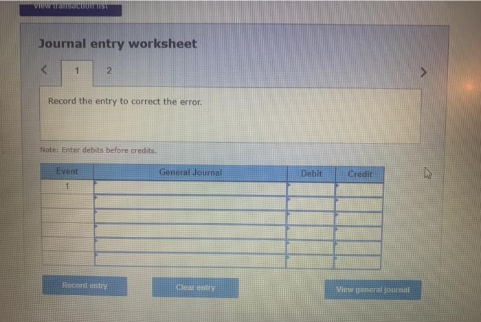 Solved Exercise 20-22 (Algo) Error correction; accrued | Chegg.com