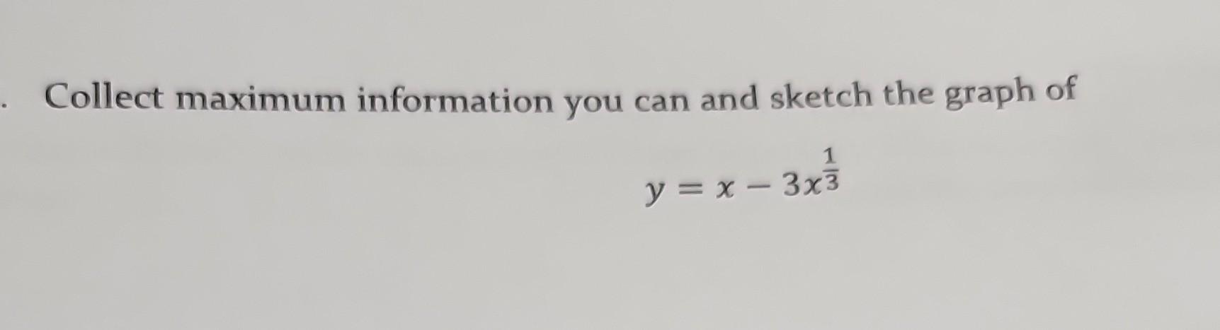 Solved Collect maximum information you can and sketch the | Chegg.com