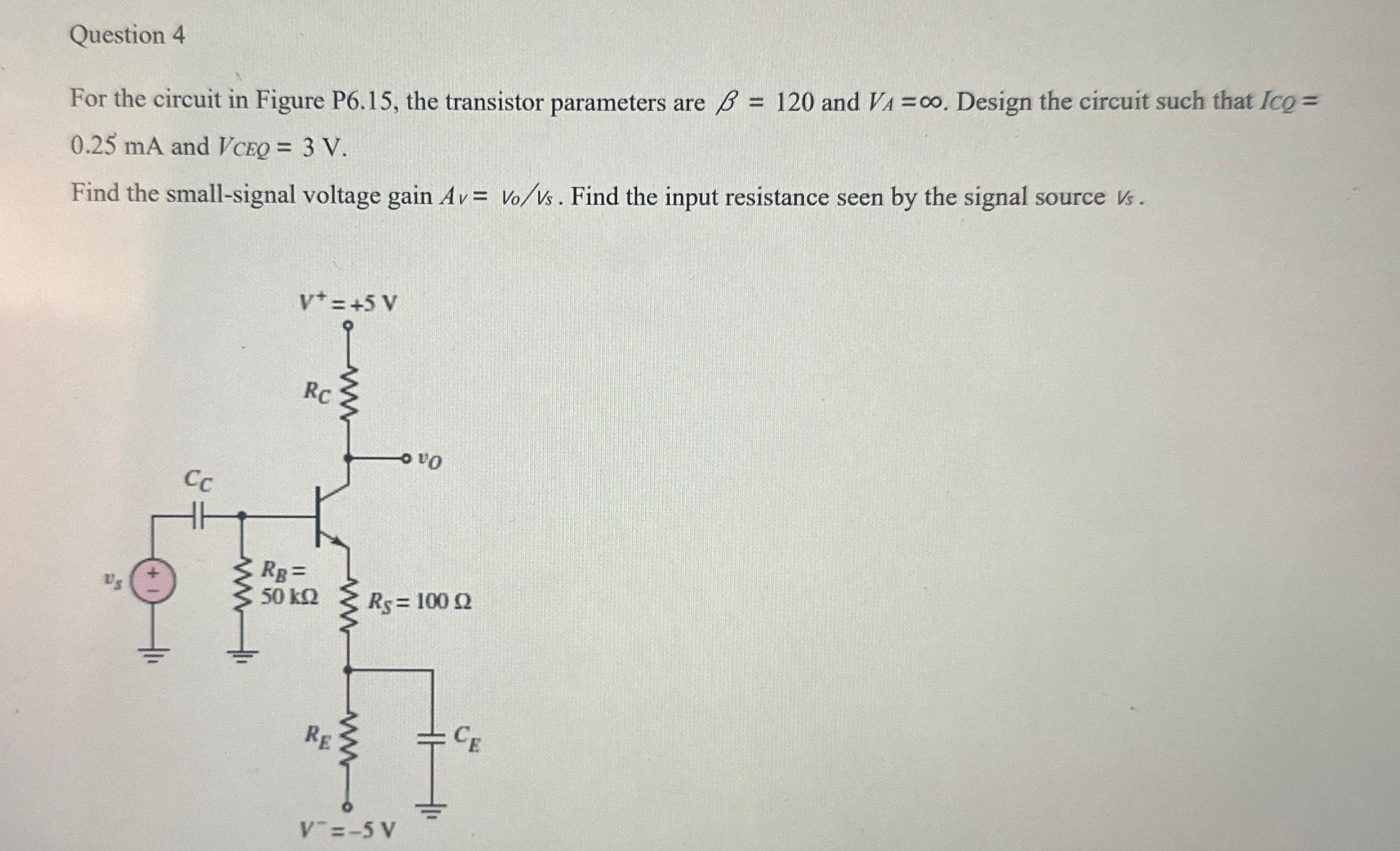 Solved Question 4For the circuit in Figure P6.15, ﻿the | Chegg.com