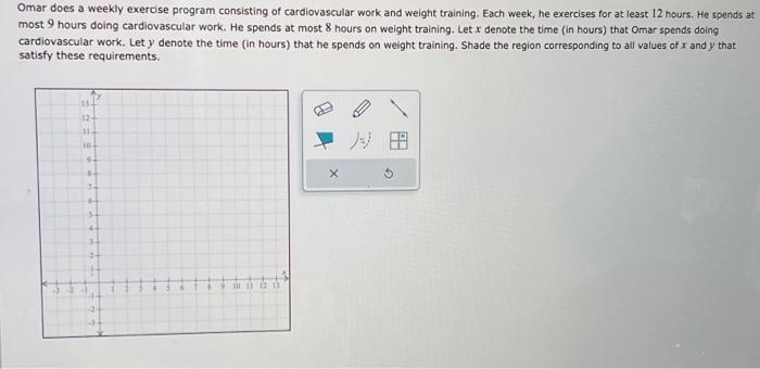 Solved Omar does a weekly exercise program consisting of | Chegg.com