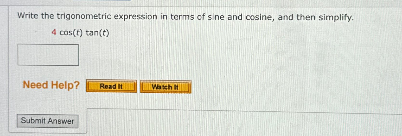 Solved Write the trigonometric expression in terms of sine | Chegg.com