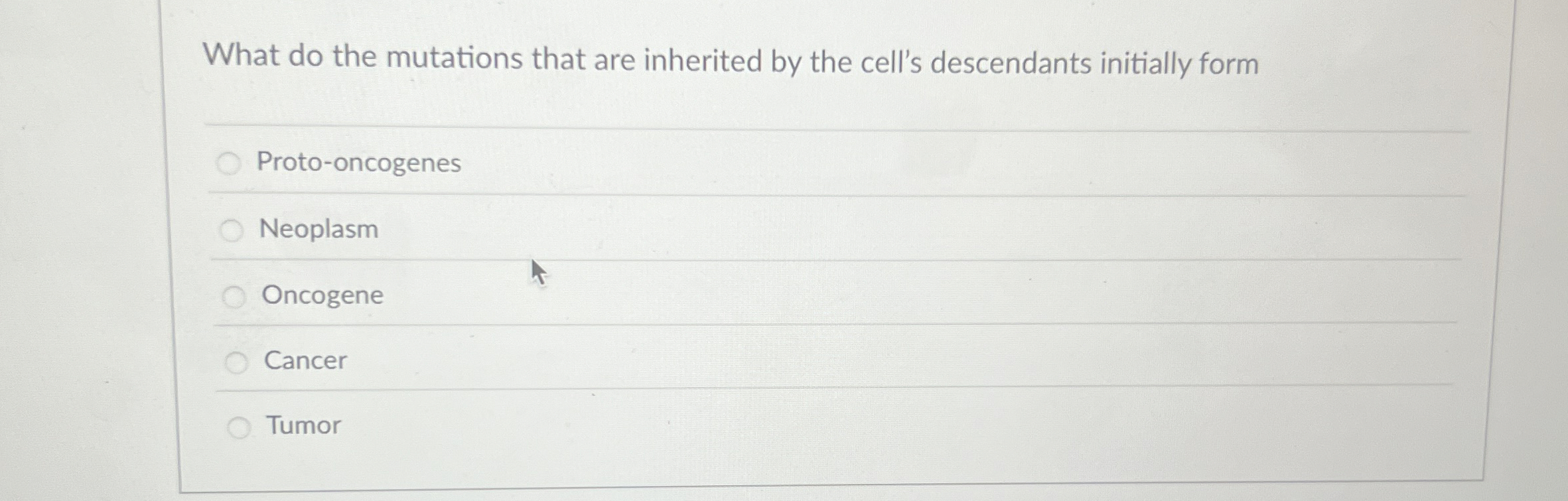 Solved What do the mutations that are inherited by the | Chegg.com