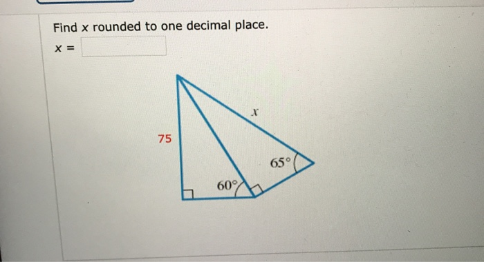 Solved Find x rounded to one decimal place. x= 60° | Chegg.com