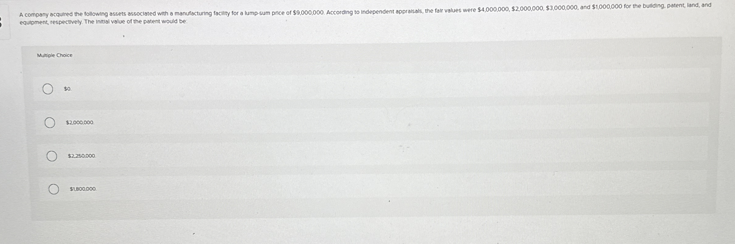 Solved equipment, respectively. The initial value of the | Chegg.com