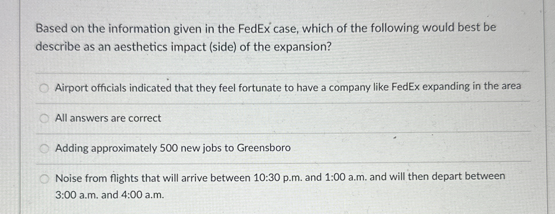 Solved Based on the information given in the FedEx case, | Chegg.com