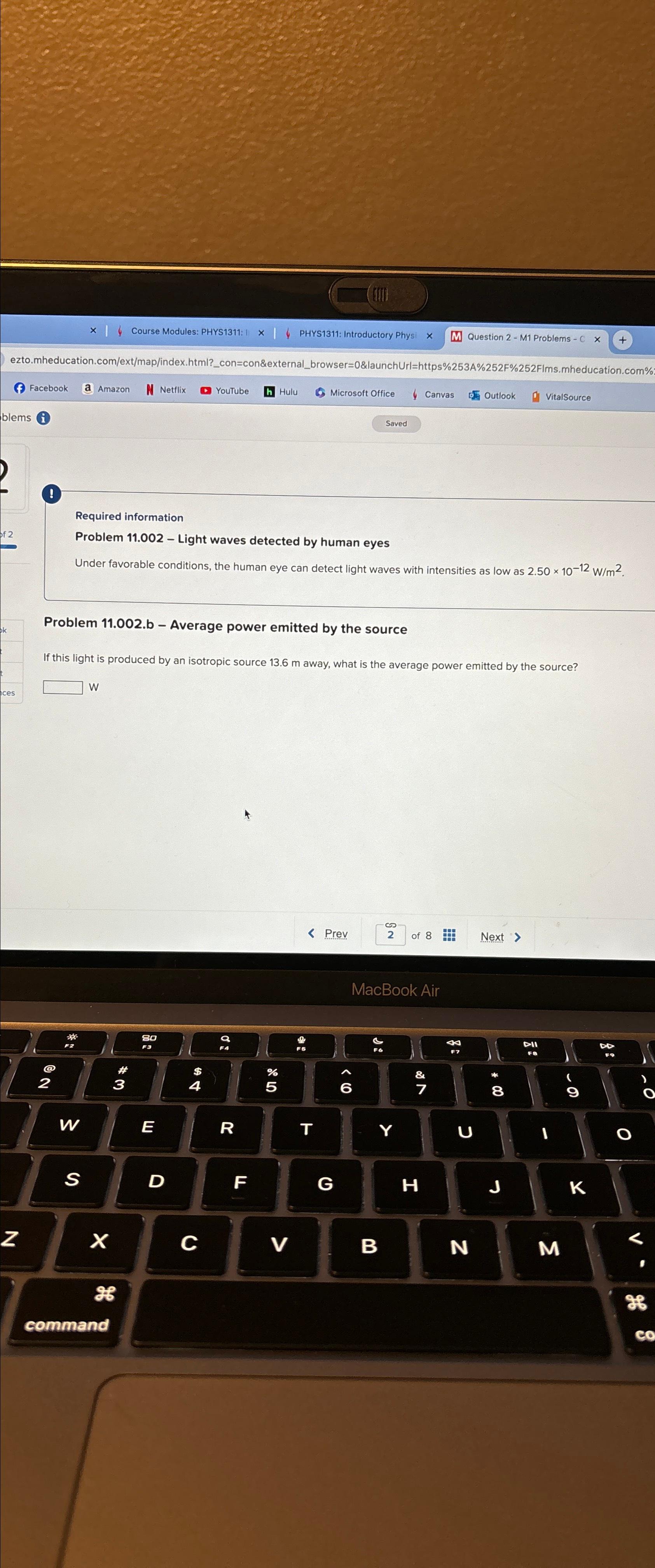 Solved Required informationProblem 11.002 - ﻿Light waves | Chegg.com