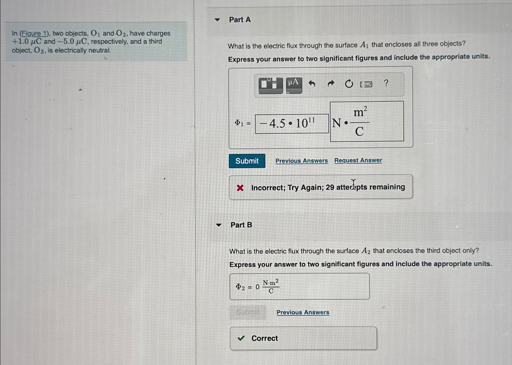 Solved Part AIn (Figure 1), ﻿two objects, O1 ﻿and O2, ﻿have | Chegg.com