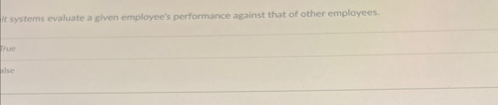 Solved Trait systems evaluate a given employee's performance | Chegg.com