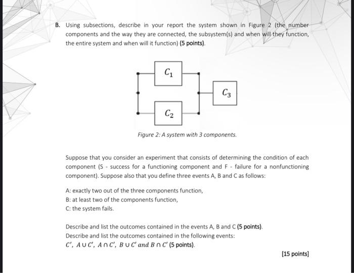 Solved B. Using subsections, describe in your report the | Chegg.com