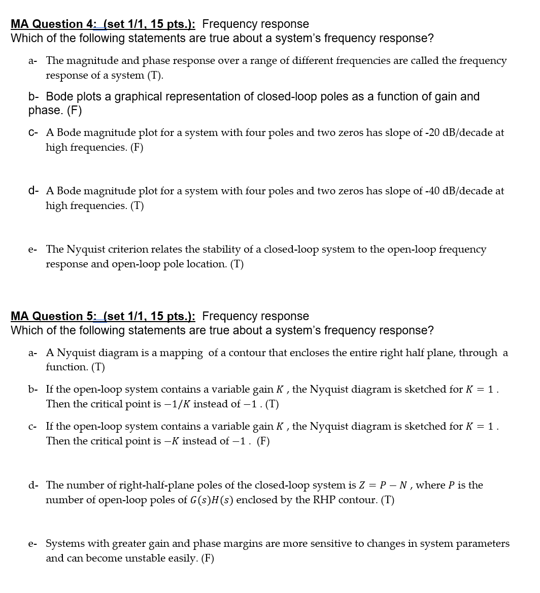MA Question 4: (set 1/1, 15 ﻿pts.): Frequency | Chegg.com