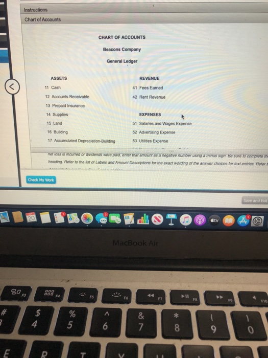 Solved Chart of Accounts Labels and Amount Descriptions | Chegg.com