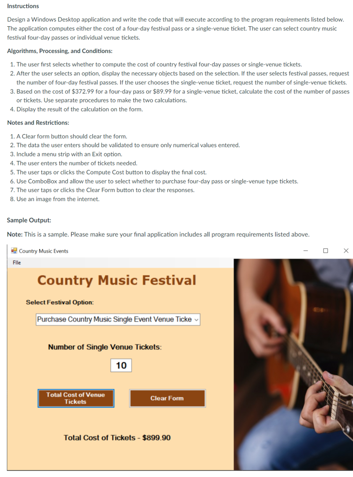 I need help with this Visual Basic Forms, please | Chegg.com